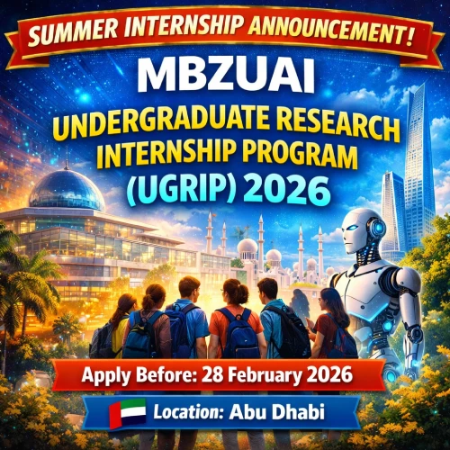MBZUAI Undergraduate Research Internship (UGRIP) 2026